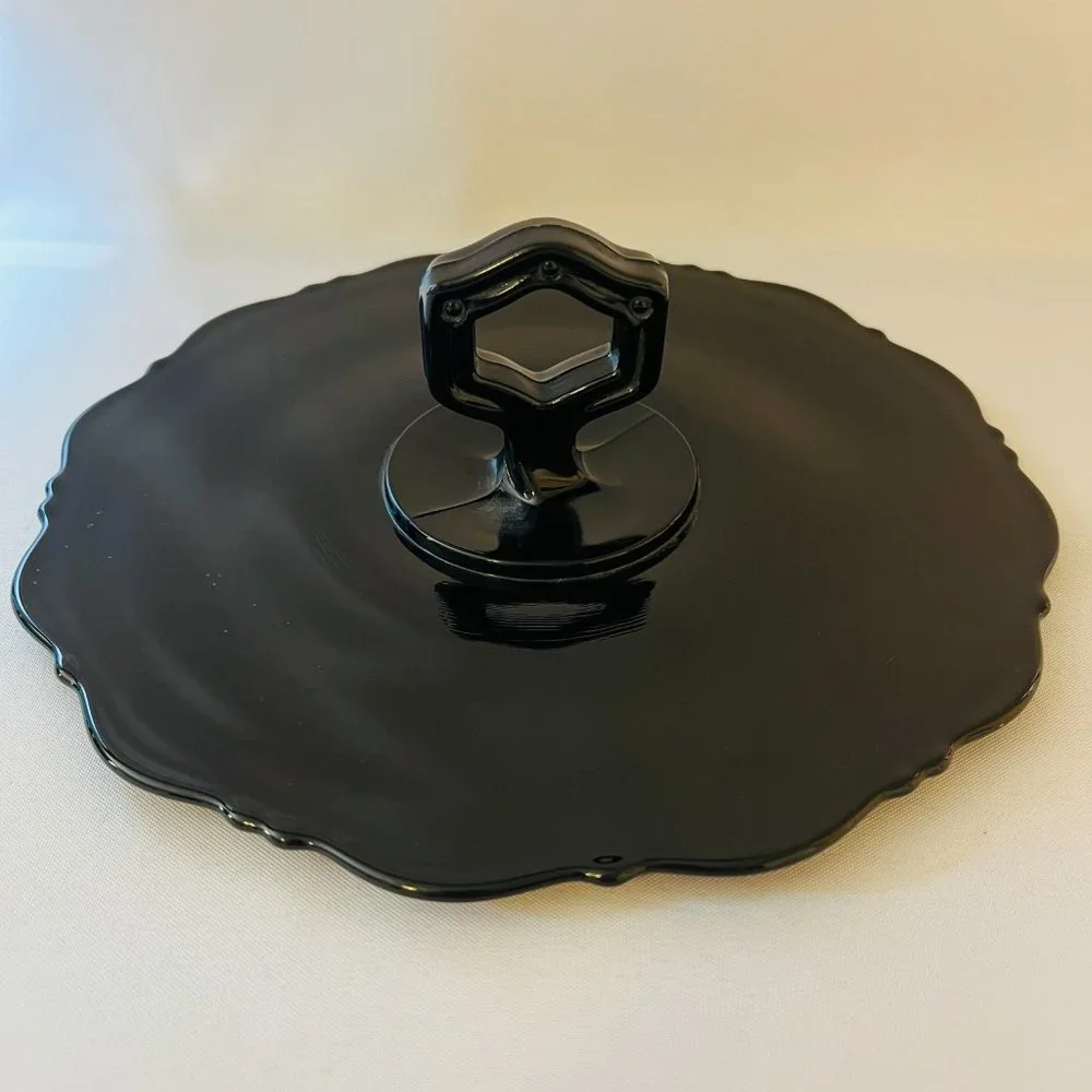 LE Smith Glass Co. | Dining | Black Glass Center Handle Server Le Smith ...